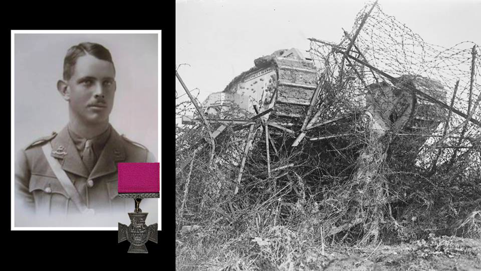 Under deadly fire he directed his tanks to their objective … on foot ...